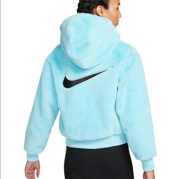 Nike | Jackets & Coats | Nike Fur Bomber Jacket | Poshmark